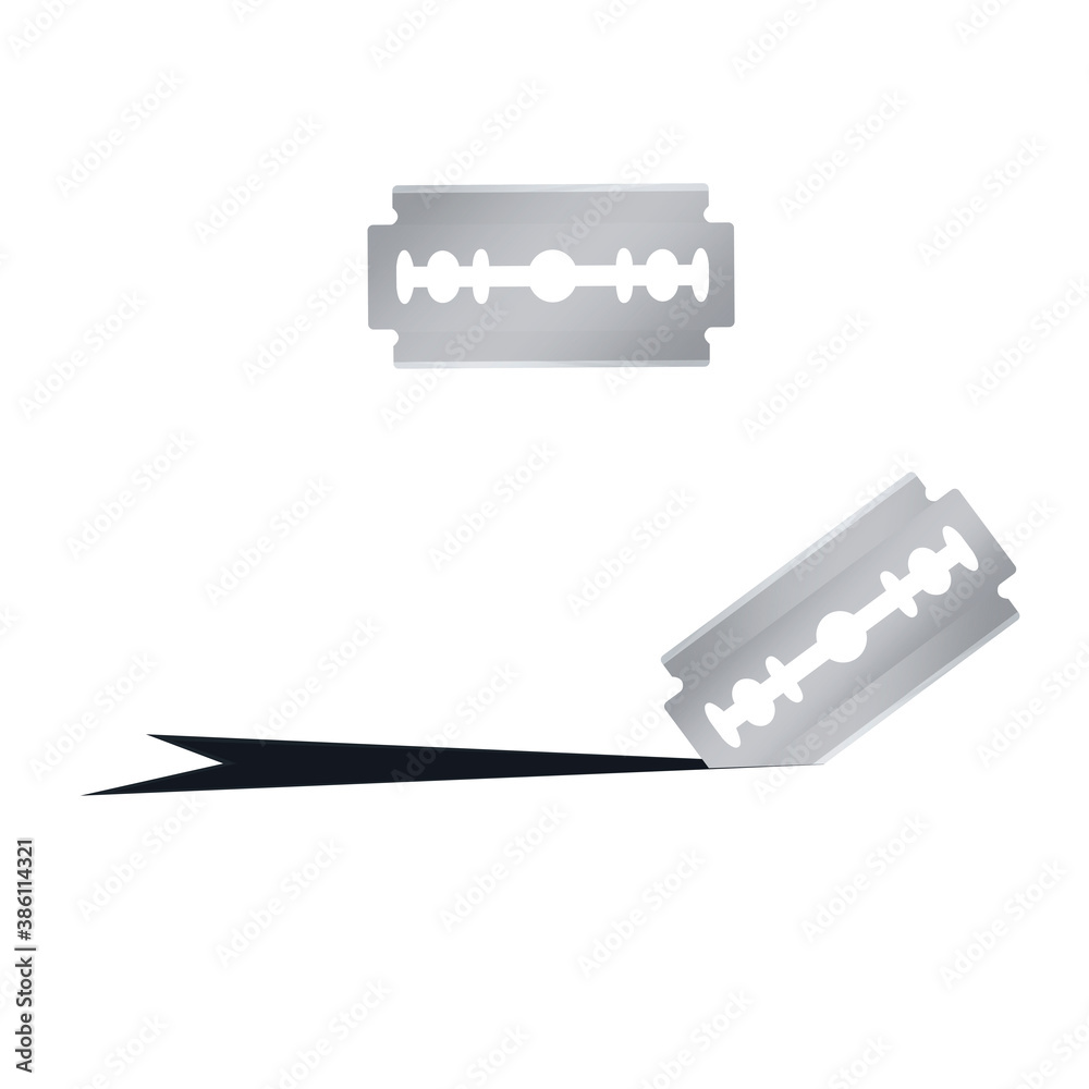 Razor blade. Cross-section, vector illustration Stock Vector | Adobe Stock