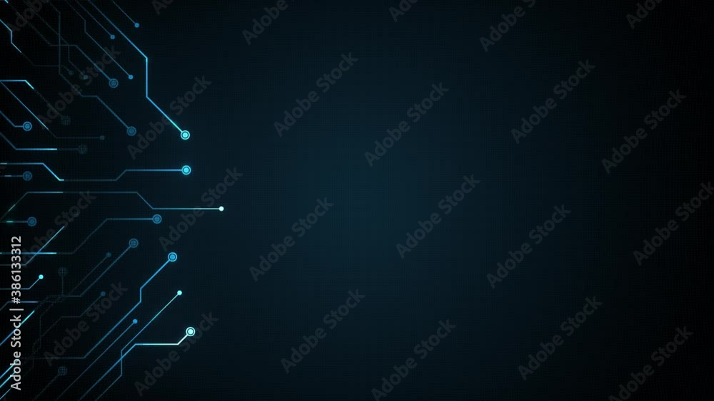 Abstract Cyber Technology Chipset Motherboard Background Animation/ 4k ...