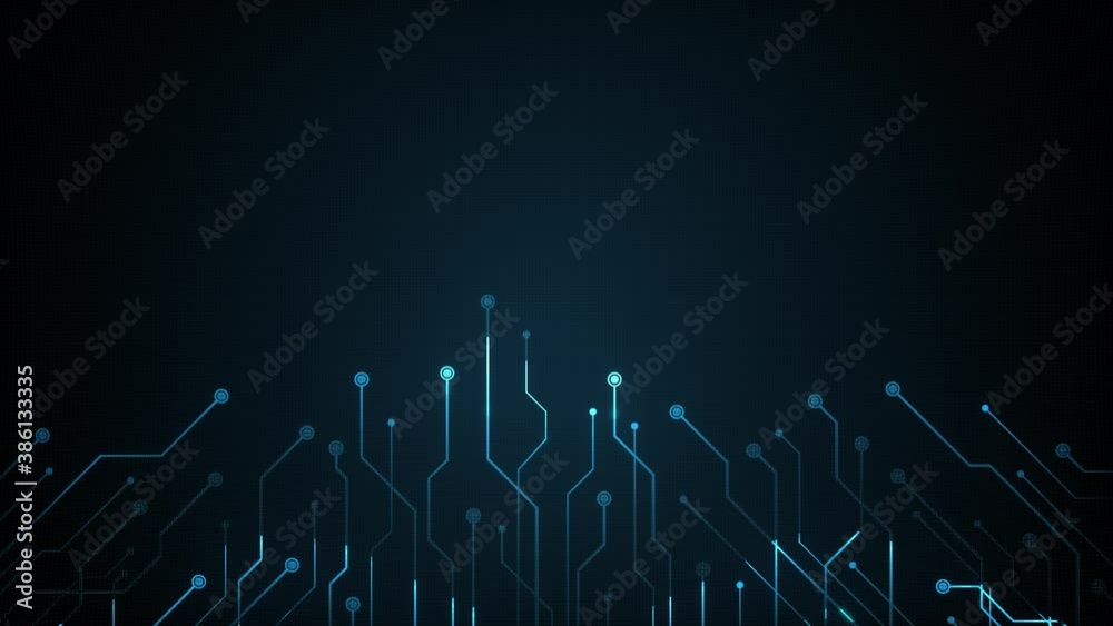 Abstract Cyber Technology Chipset Motherboard Background Animation/ 4k ...