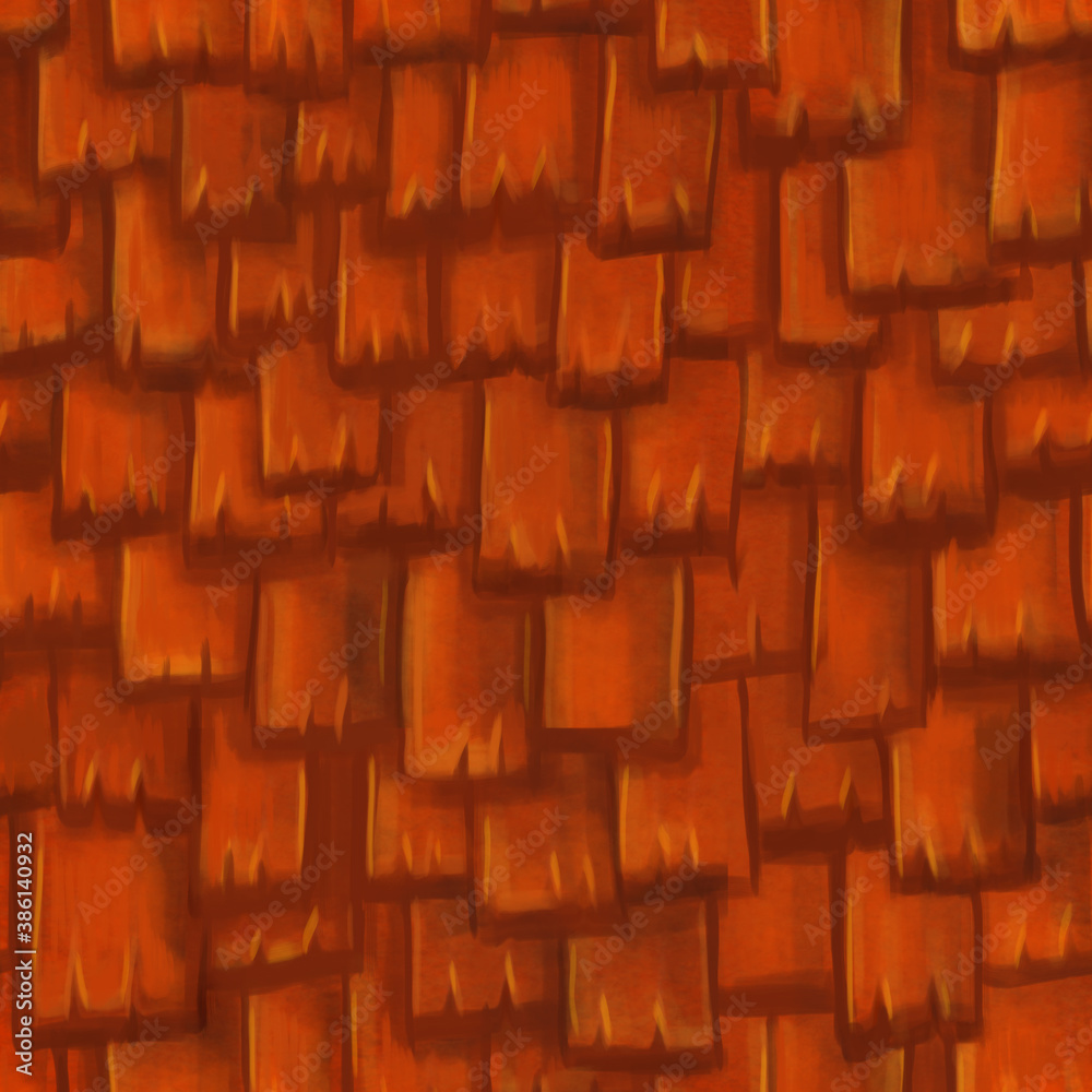 Hand drawn roof texture. Cartoonish seamless pattern for games ...