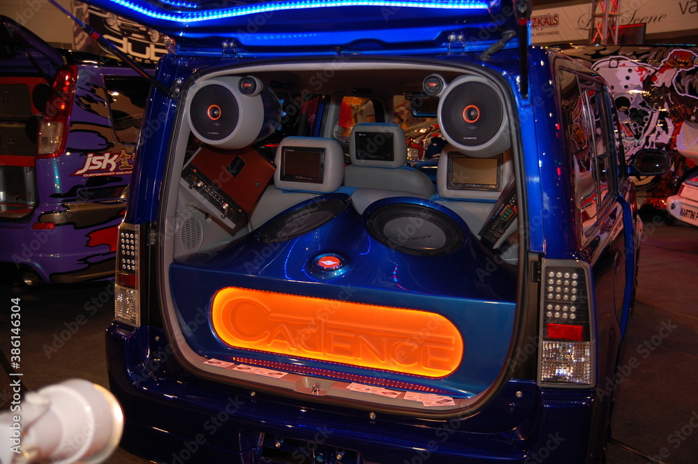 Custom sound system at Manila Auto Salon on November 27, 2011 in SMX ...