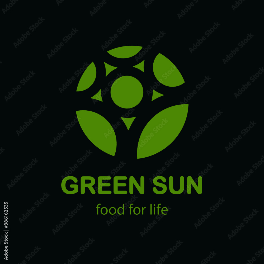 Logo. Green Sun. Stock Vector | Adobe Stock