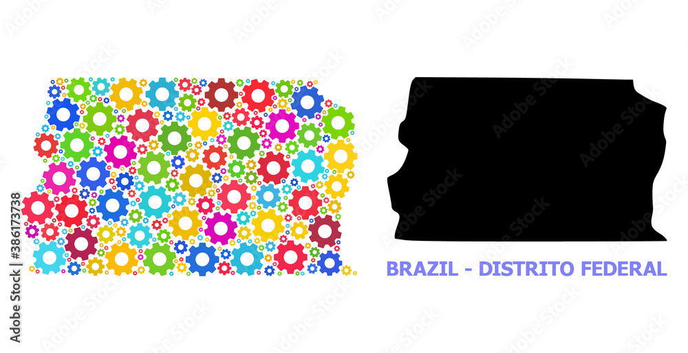 Vector composition map of Brazil - Distrito Federal done for ...