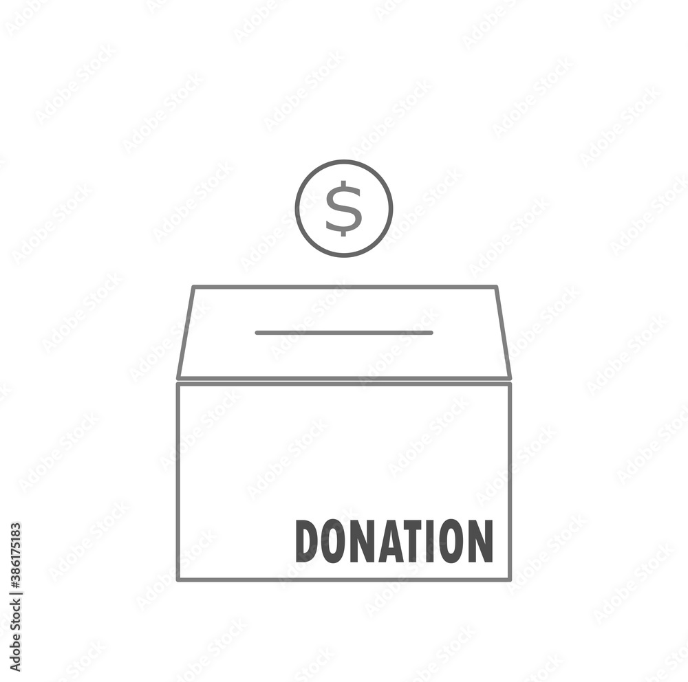 Donation and Charity. Donate money concept. Vector illustration ...