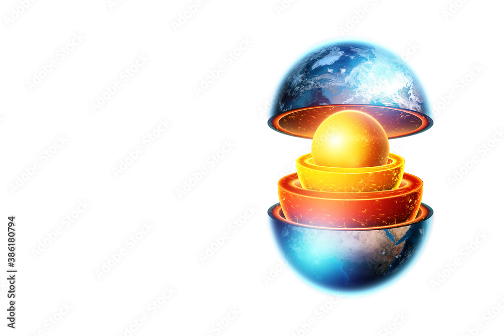 Internal structure of the earth, structure of the core, geological ...