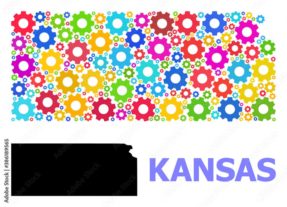 Vector composition map of Kansas State constructed for workshops ...