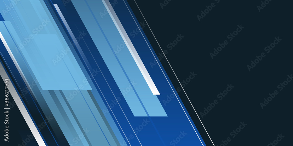 Dark blue modern presentation backgroun with halftone. Vector ...