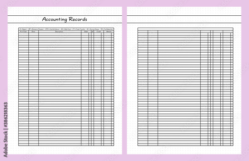 Blank Accounting Journal