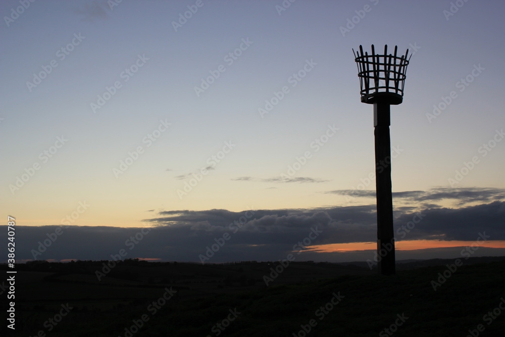 Beacons or fire beacon are a warning signal system of historical Uk lit ...