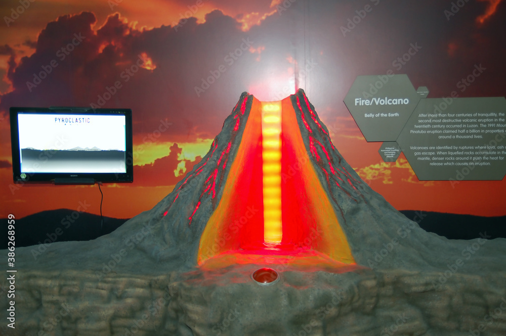 Mind Museum volcano display in Bonifacio Global City, Taguig ...