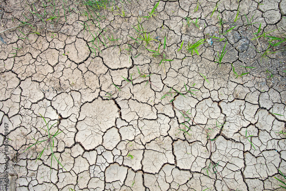 Dry land texture, deep crack. Cracked ground background. Effects of ...