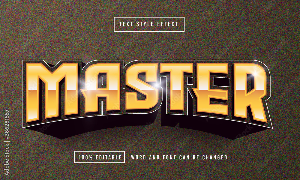 Master Text effect editable premium free downloa Stock Vector | Adobe Stock