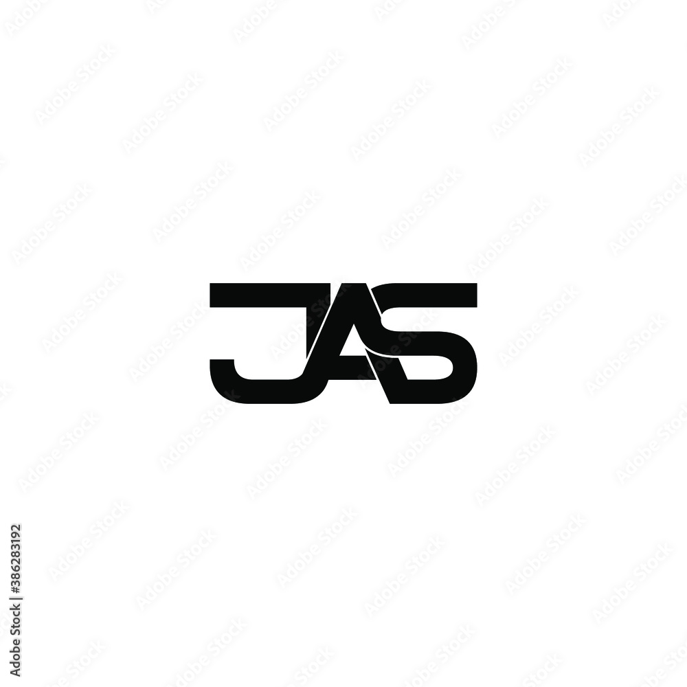 jas letter original monogram logo design Stock Vector | Adobe Stock