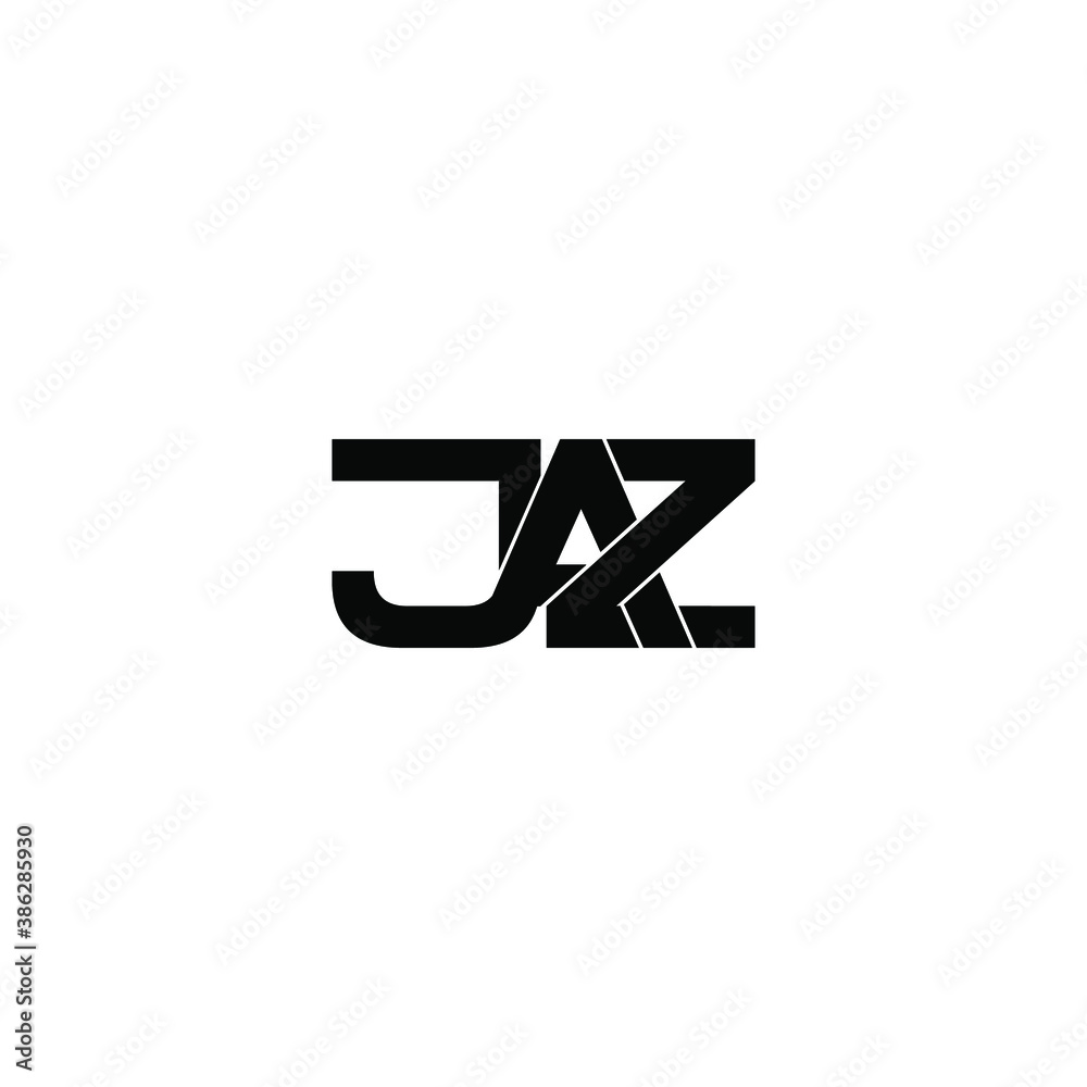 jaz letter original monogram logo design Stock-Vektorgrafik | Adobe Stock