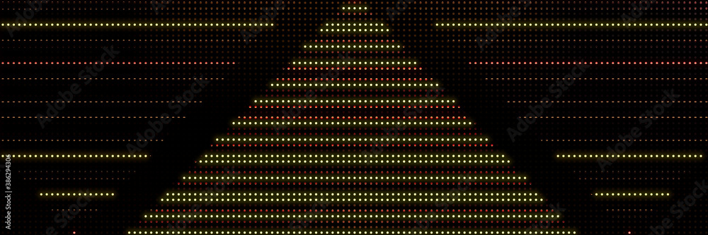 Abstract Neon bright lens flare. Retro cyberpunk style 80s Sci-Fi scene ...