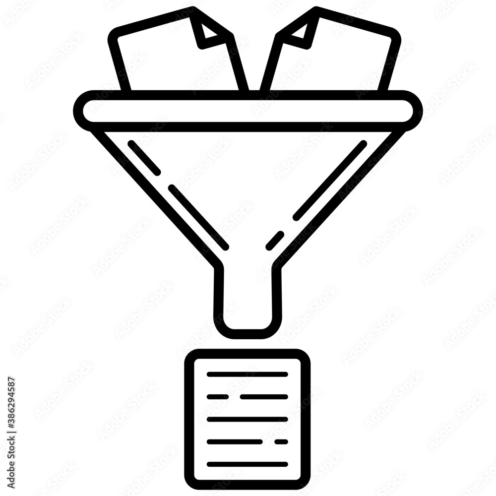 Data Filtration Stock Vector | Adobe Stock