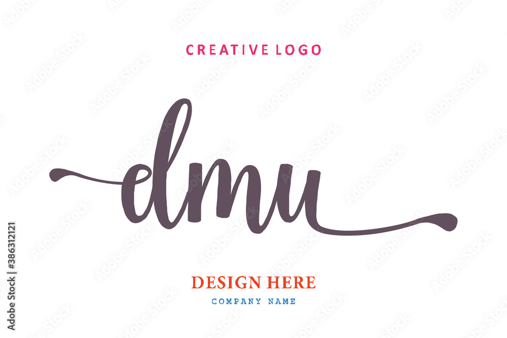 logo composition of the letter DMU is simple easy to understand, simple ...