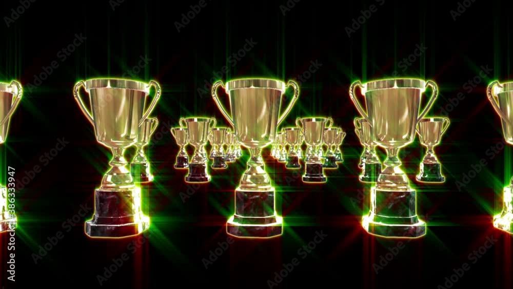 trophy celebration confetti loop animation Stock Video | Adobe Stock