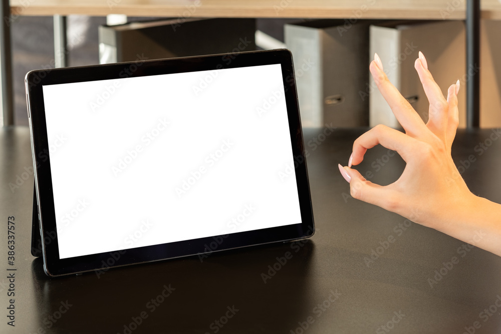 Ok gesture. Online conference. Support teamwork. Good job ...