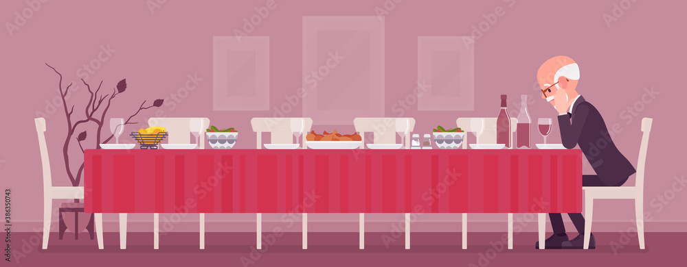 Family Dinner Table Empty