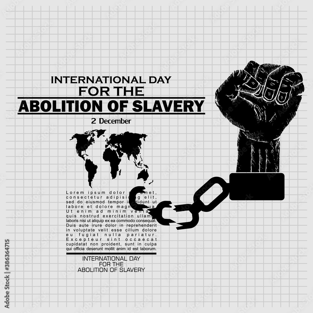International Day for Abolition of Slavery, Poster and Banner Stock ...