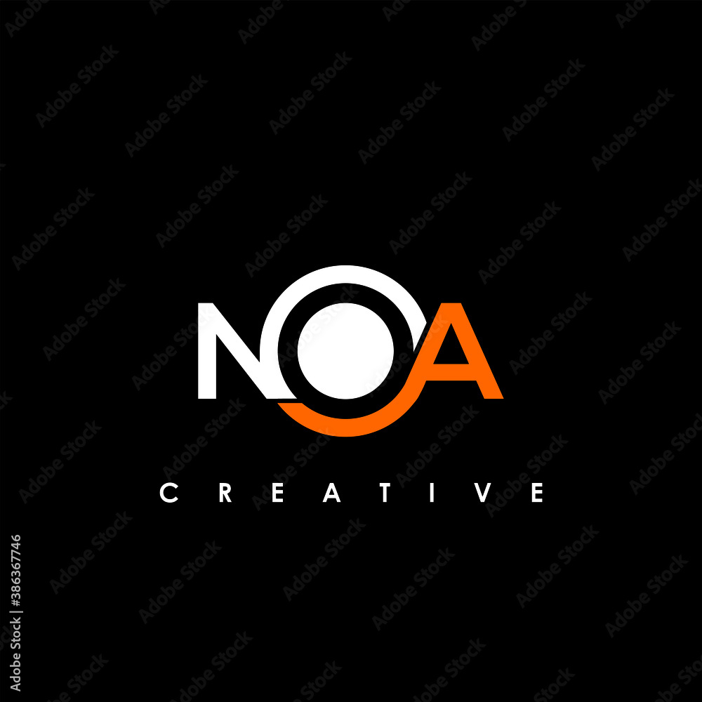 NOA Letter Initial Logo Design Template Vector Illustration Stock ...