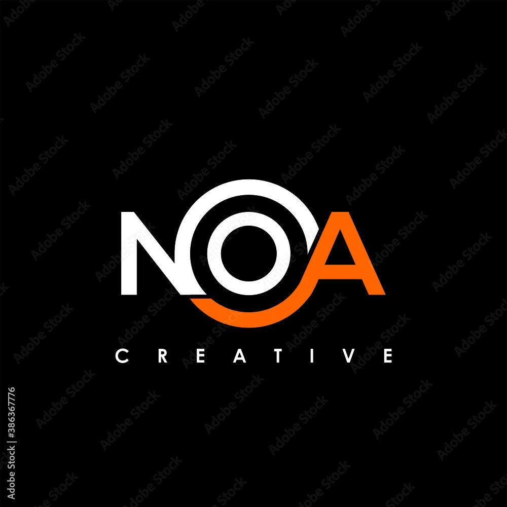 NOA Letter Initial Logo Design Template Vector Illustration Stock ...