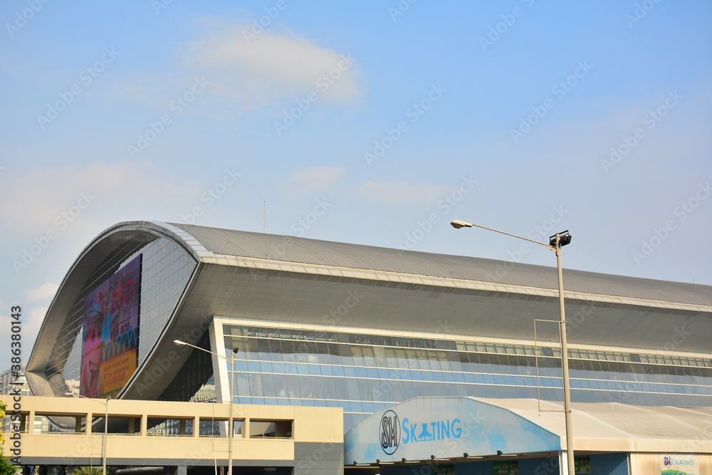 Mall of Asia Arena facade in Pasay, Philippines Stock Photo | Adobe Stock