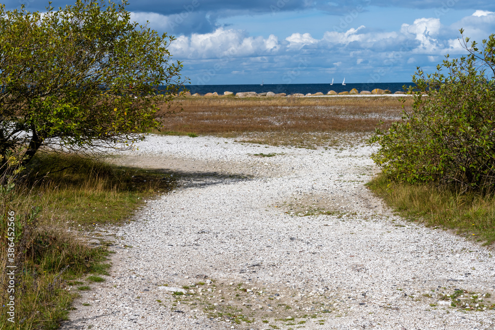 An artificial limestone island ready for property development. Picture ...