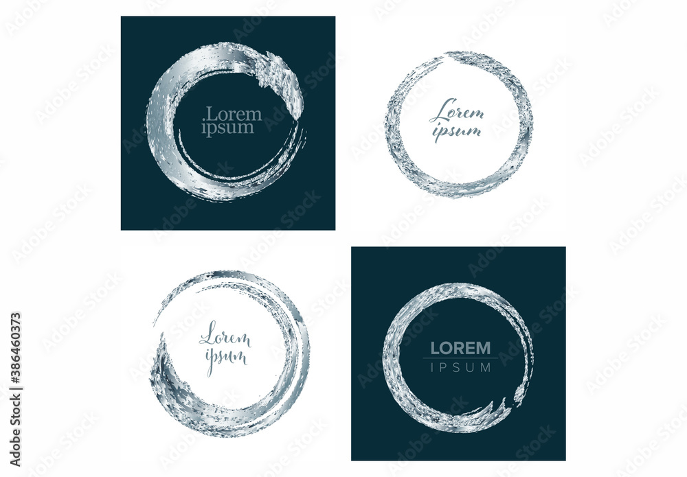 Set of Abstract Silver or Water Rings Stock Template | Adobe Stock