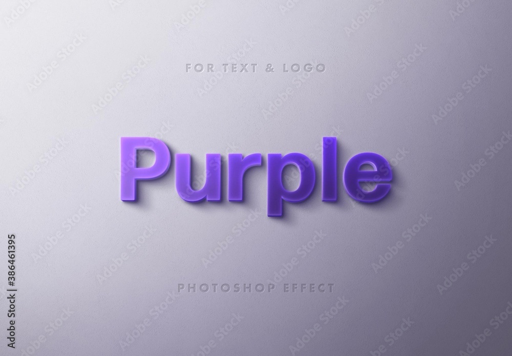 Purple Light Box 3D Text Effect Mockup Stock Template | Adobe Stock