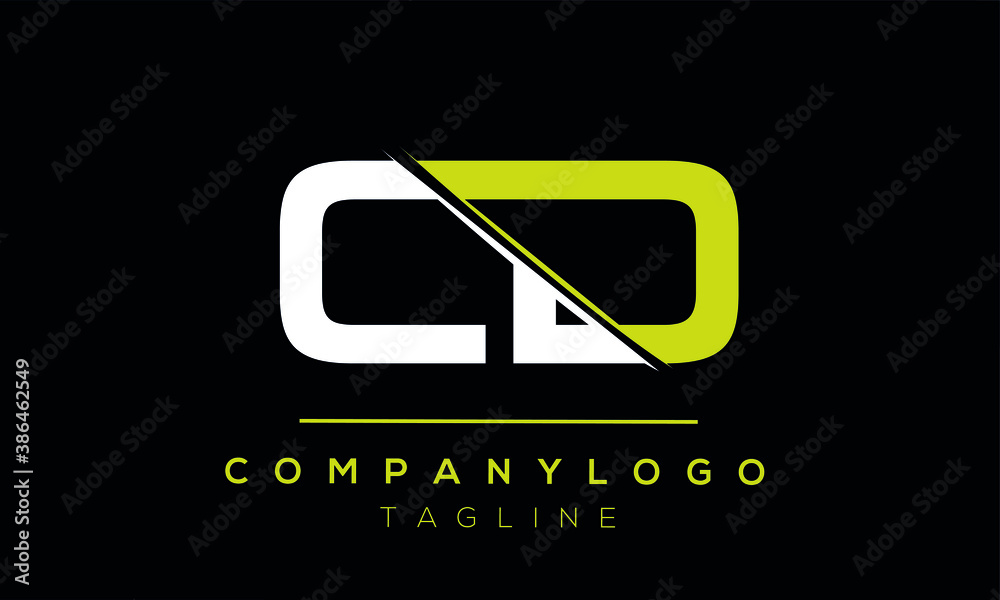 CD initials monogram letter text alphabet logo design Stock Vector ...