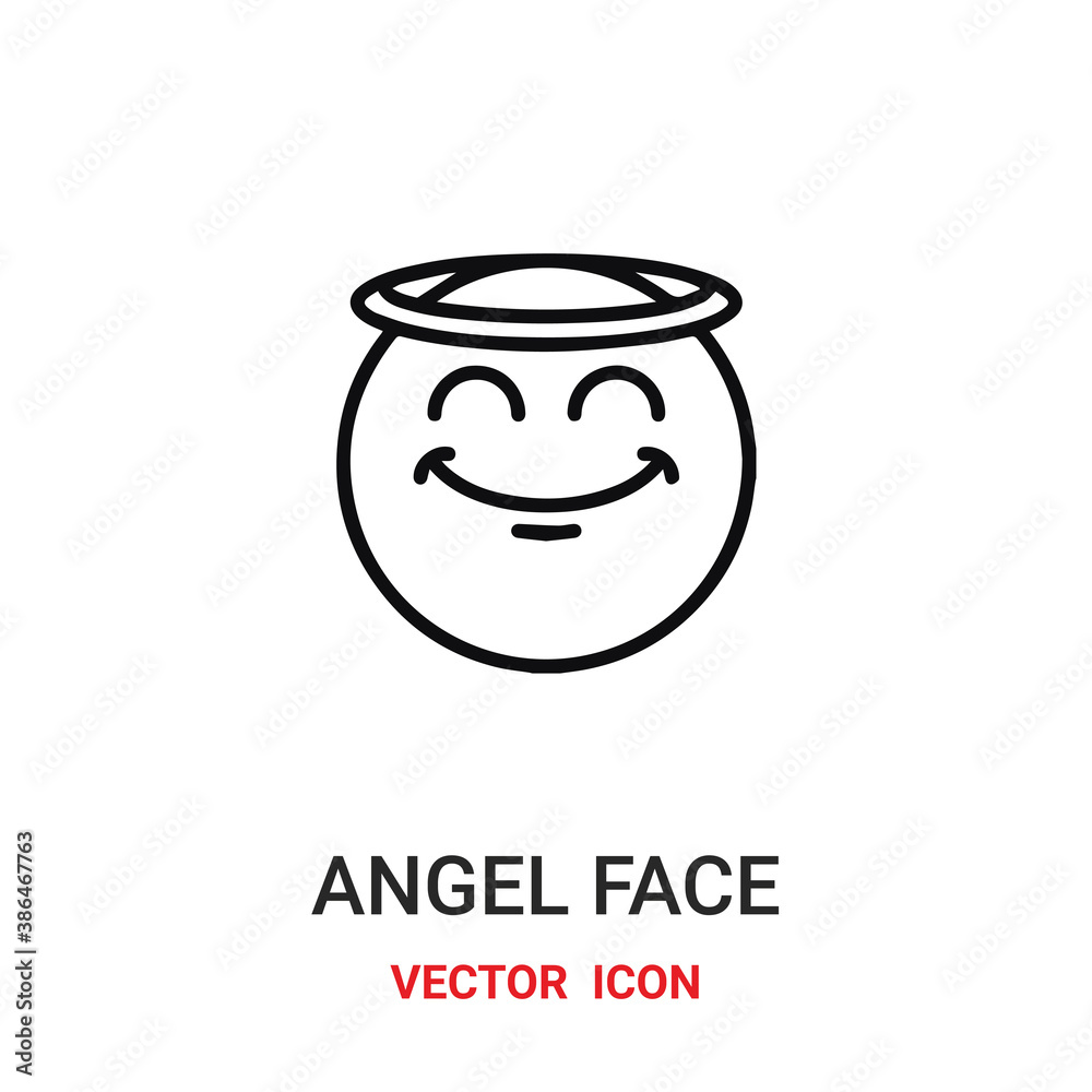 angel face icon vector symbol. angel face symbol icon vector for your ...