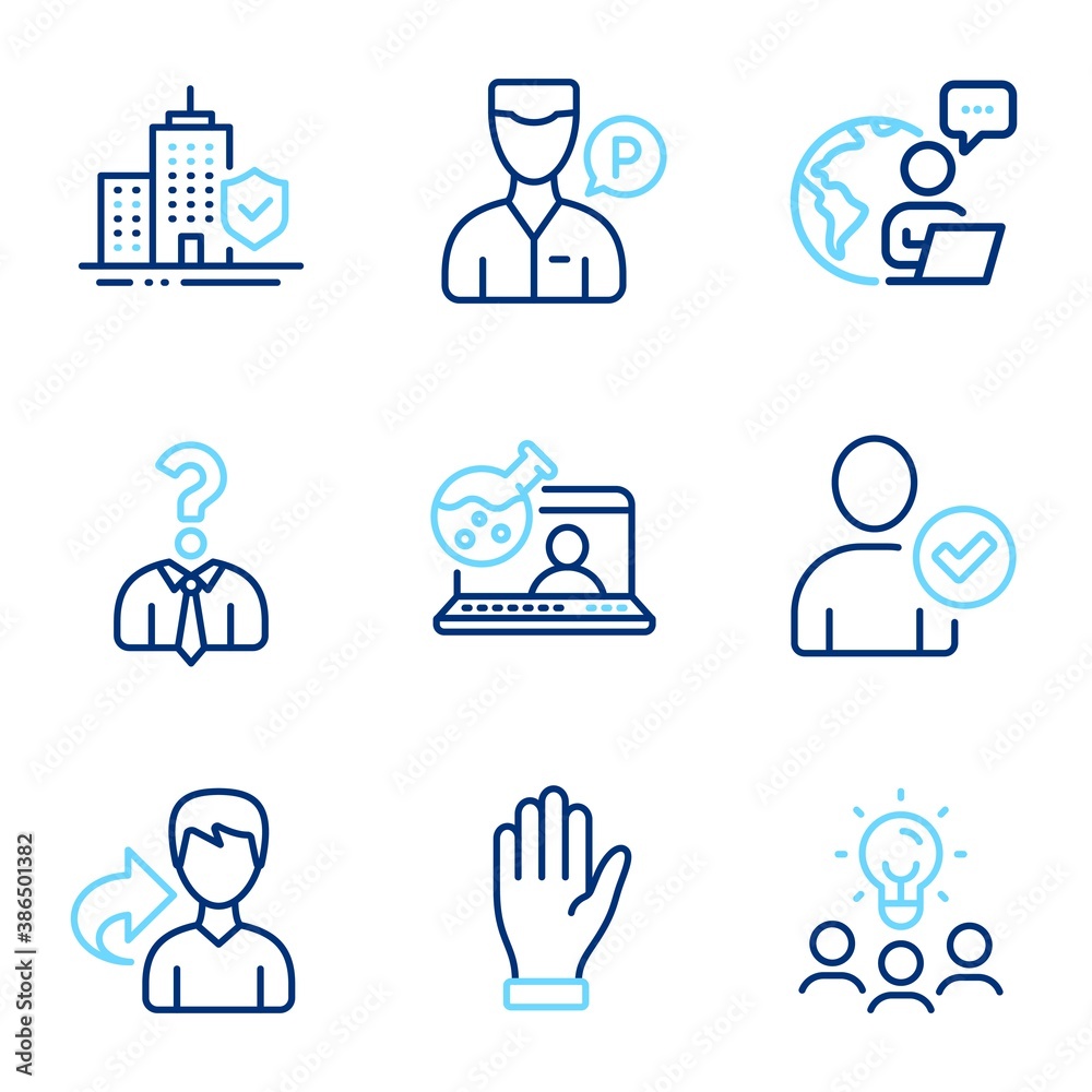 People icons set. Included icon as Hand, Share, Valet servant signs ...