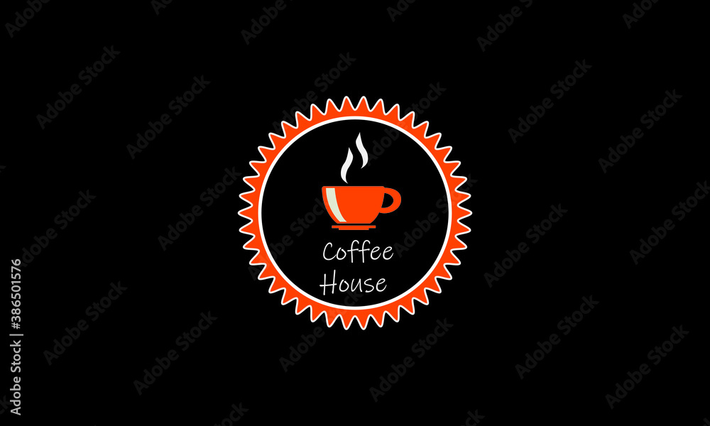 Coffee logo - vector illustration, emblem set design on black ...