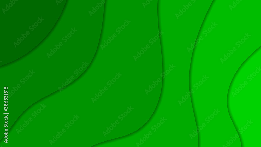 Vector background with green paper cut shapes. Vector design layout for ...