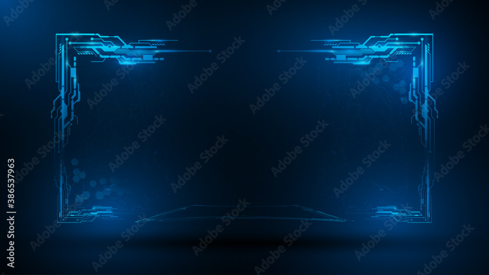 abstract computing technology computer gaming frame template design ...