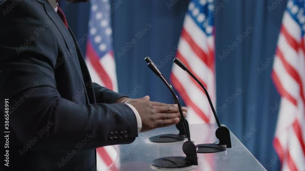 Side view shot footage of unrecognizable African American man taking ...