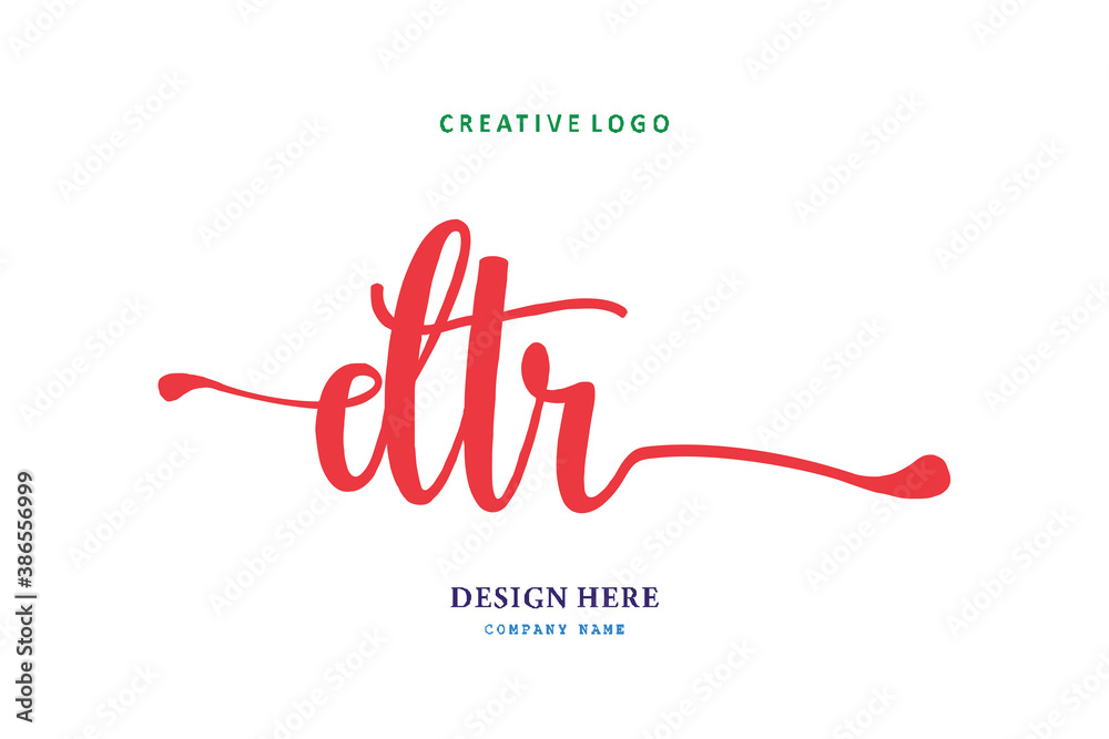 simple DTR lettering logo is easy to understand, simple and ...