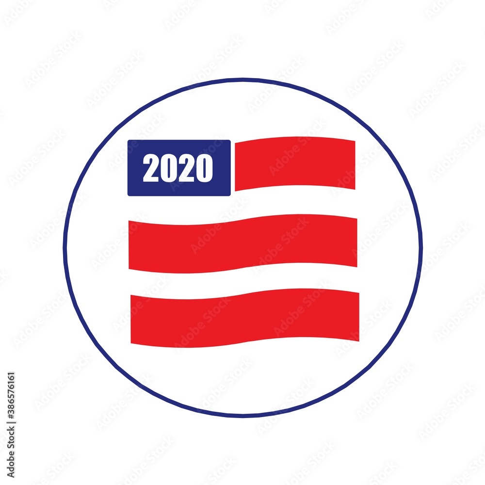 Vote logo. US American presidential election 2020. Vote word with ...