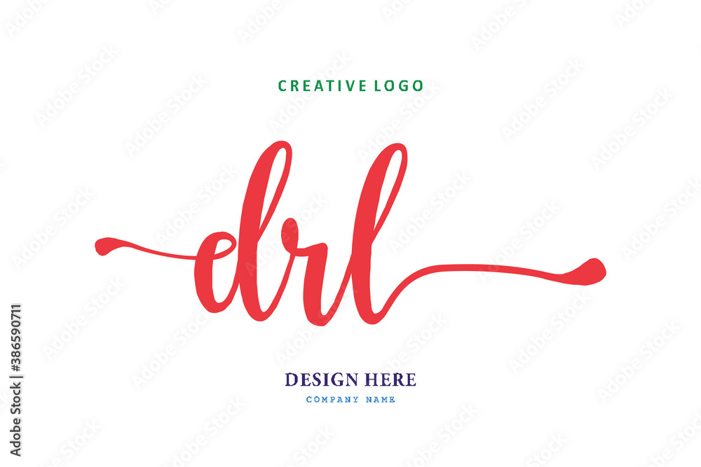 DRL lettering logo is simple, easy to understand and authoritativePrint ...
