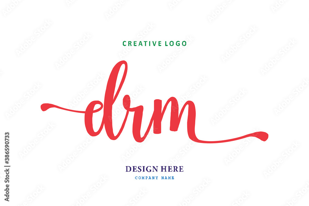 DRM lettering logo is simple, easy to understand and authoritativePrint ...