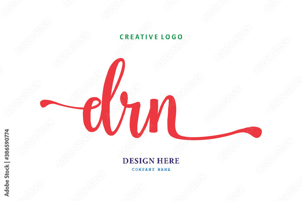 DRN lettering logo is simple, easy to understand and authoritativePrint ...