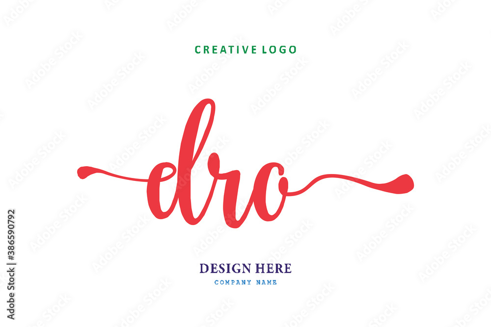 DRO lettering logo is simple, easy to understand and authoritativePrint ...