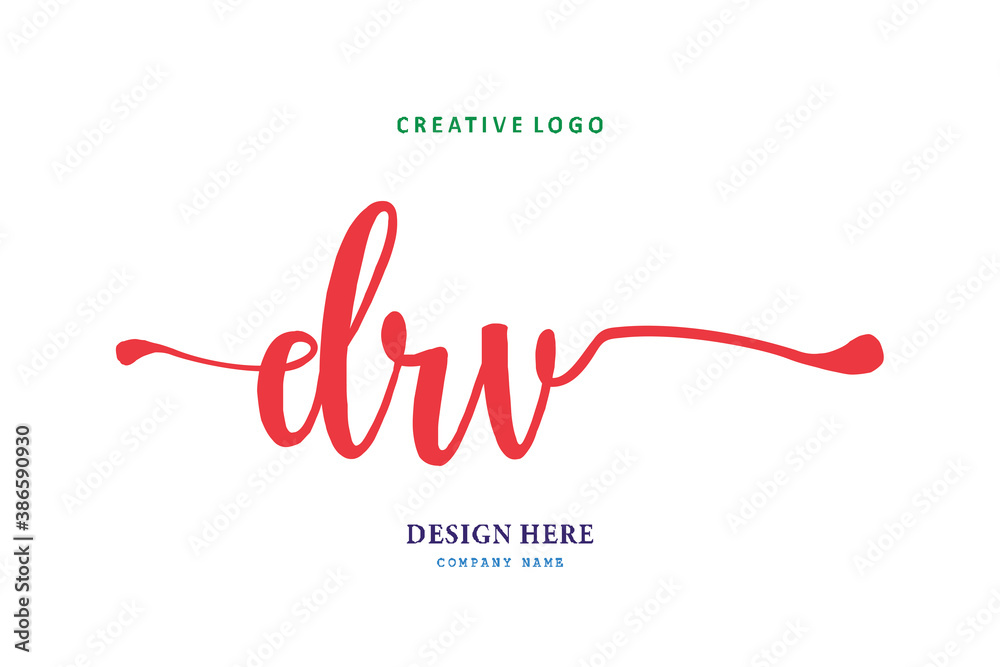 DRV lettering logo is simple, easy to understand and authoritativePrint ...