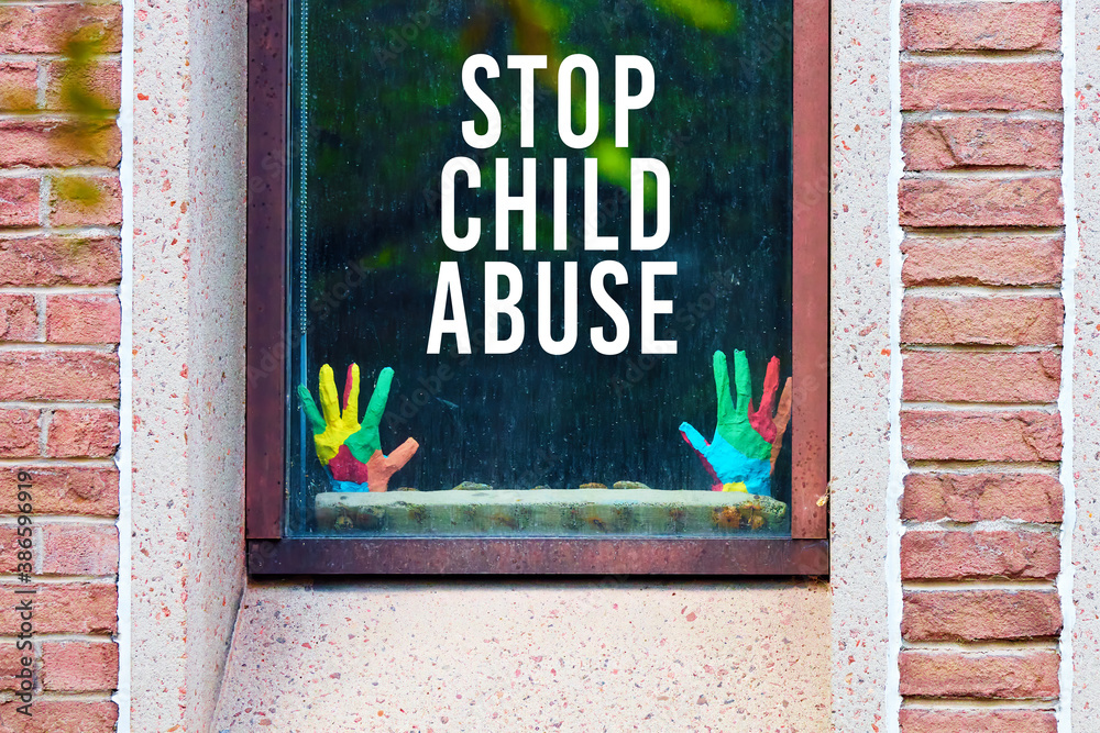 Stop child abuse concept Stock Photo | Adobe Stock