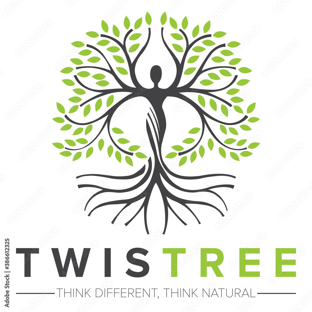 Twist tree logo design template Stock Vector | Adobe Stock