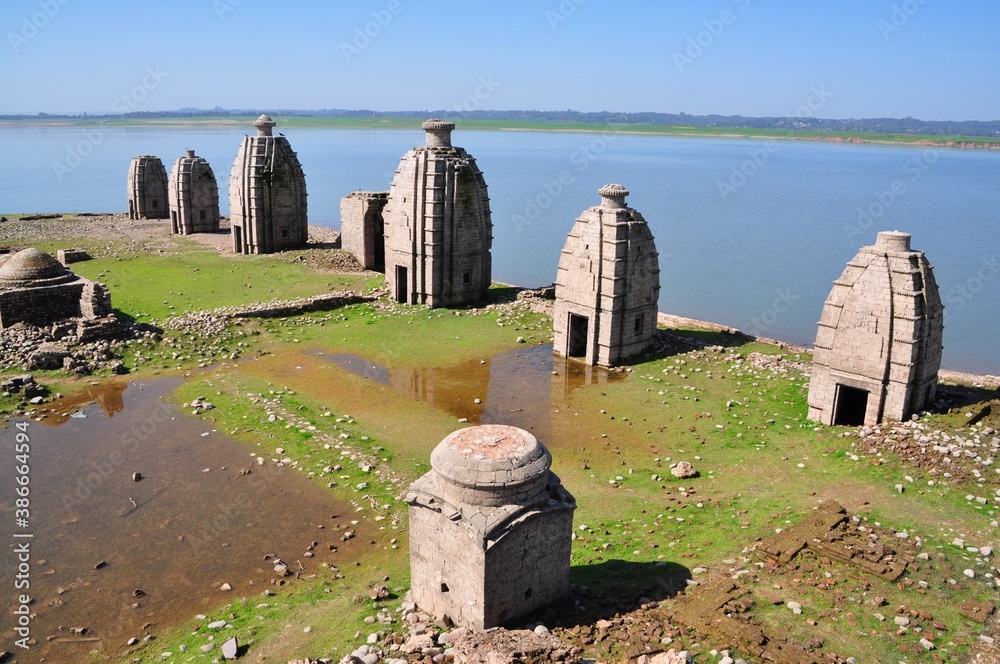 Bathu Ki Ladi are ancient Hindu temple ruins that lay submerged under ...