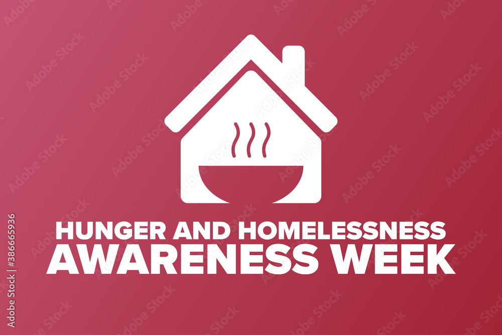 National Hunger and Homelessness Awareness Week concept. Template for ...