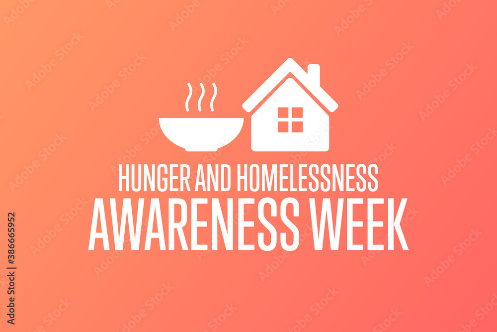 National Hunger and Homelessness Awareness Week concept. Template for ...